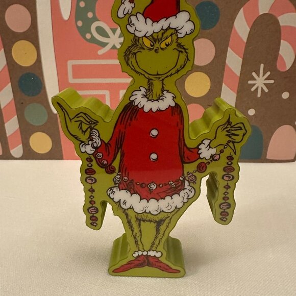 The Grinch Dr. Seuss | Holiday | Grinch Wooden Block Table Decor Dr ...